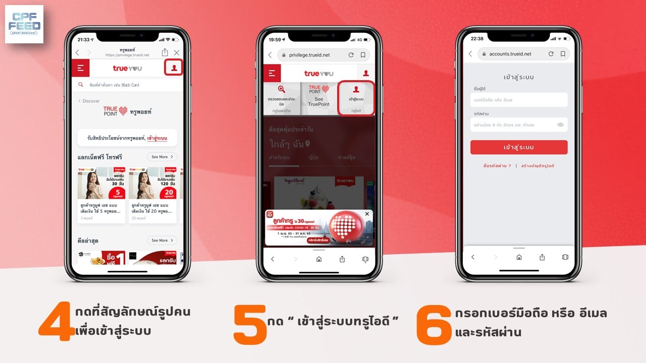 วิธีการตรวจสอบ True Point - CPF Feed Solution